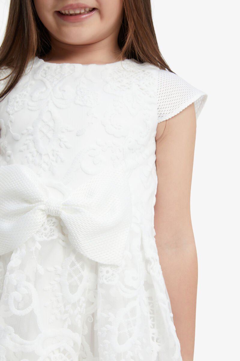 Girls Ava Starlet Dress In Ivory | Bardot Junior