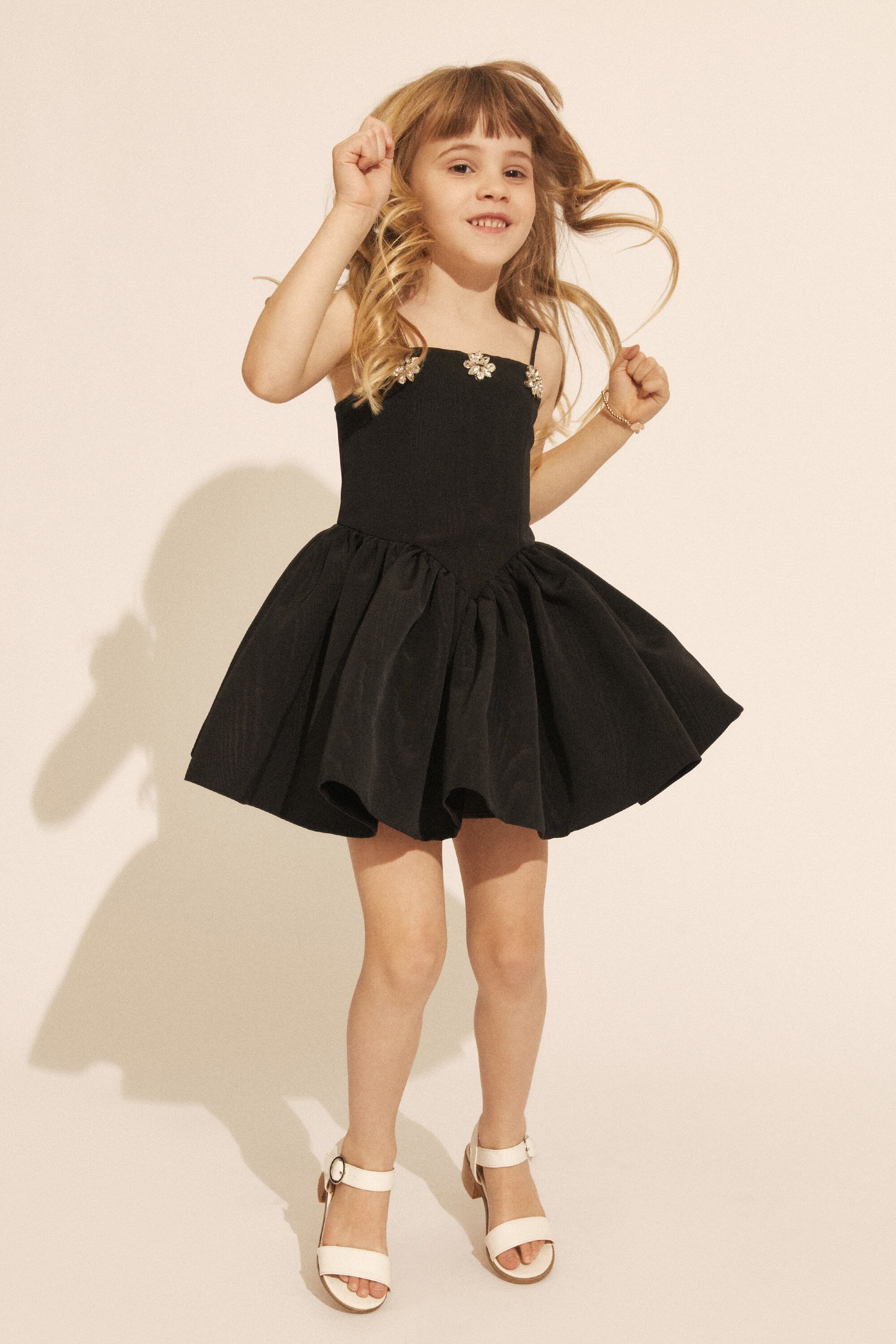 Girls Eden Mini Dress In Black | Bardot Junior