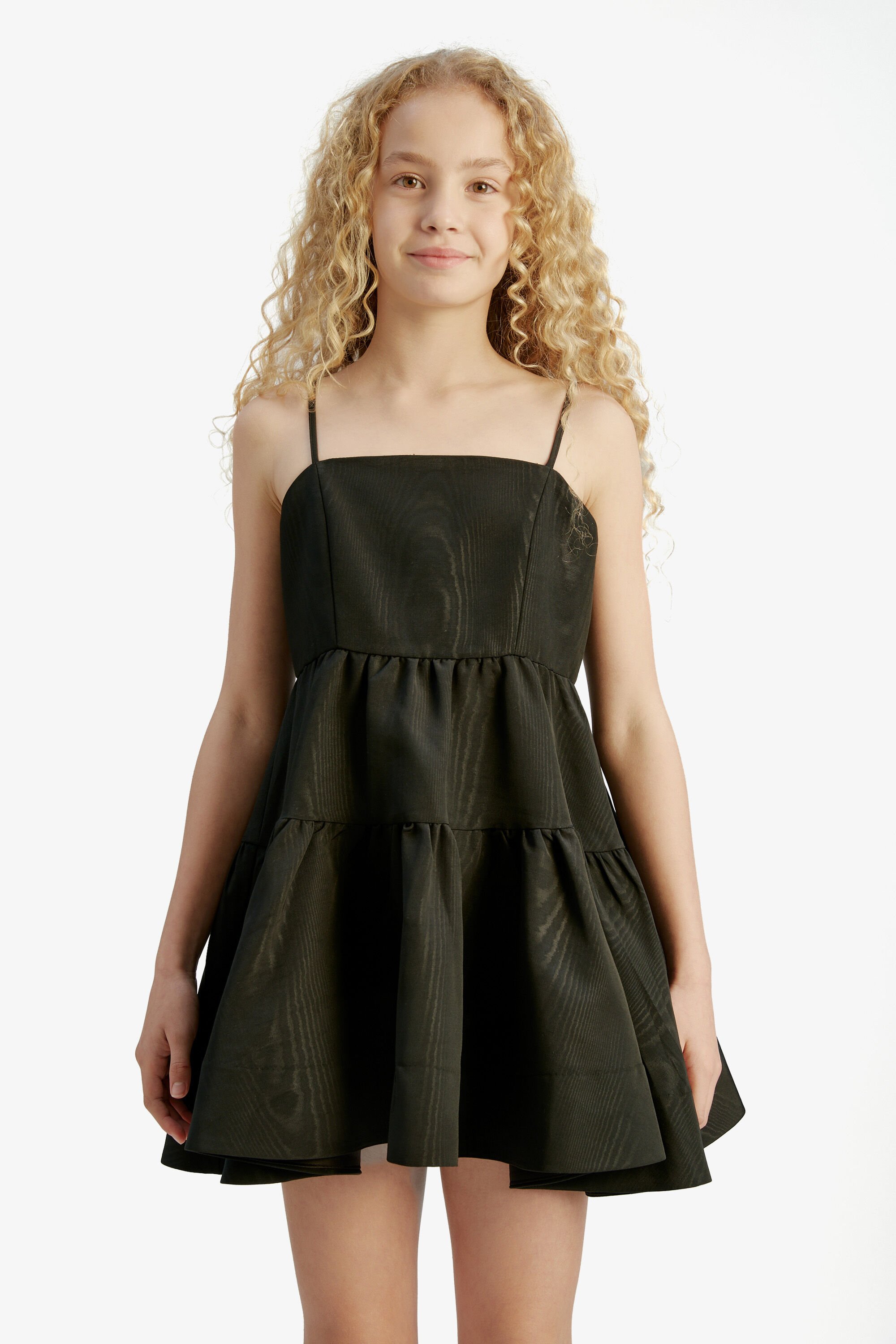 Girls Charlotte Mini Dress In Black | Bardot Junior