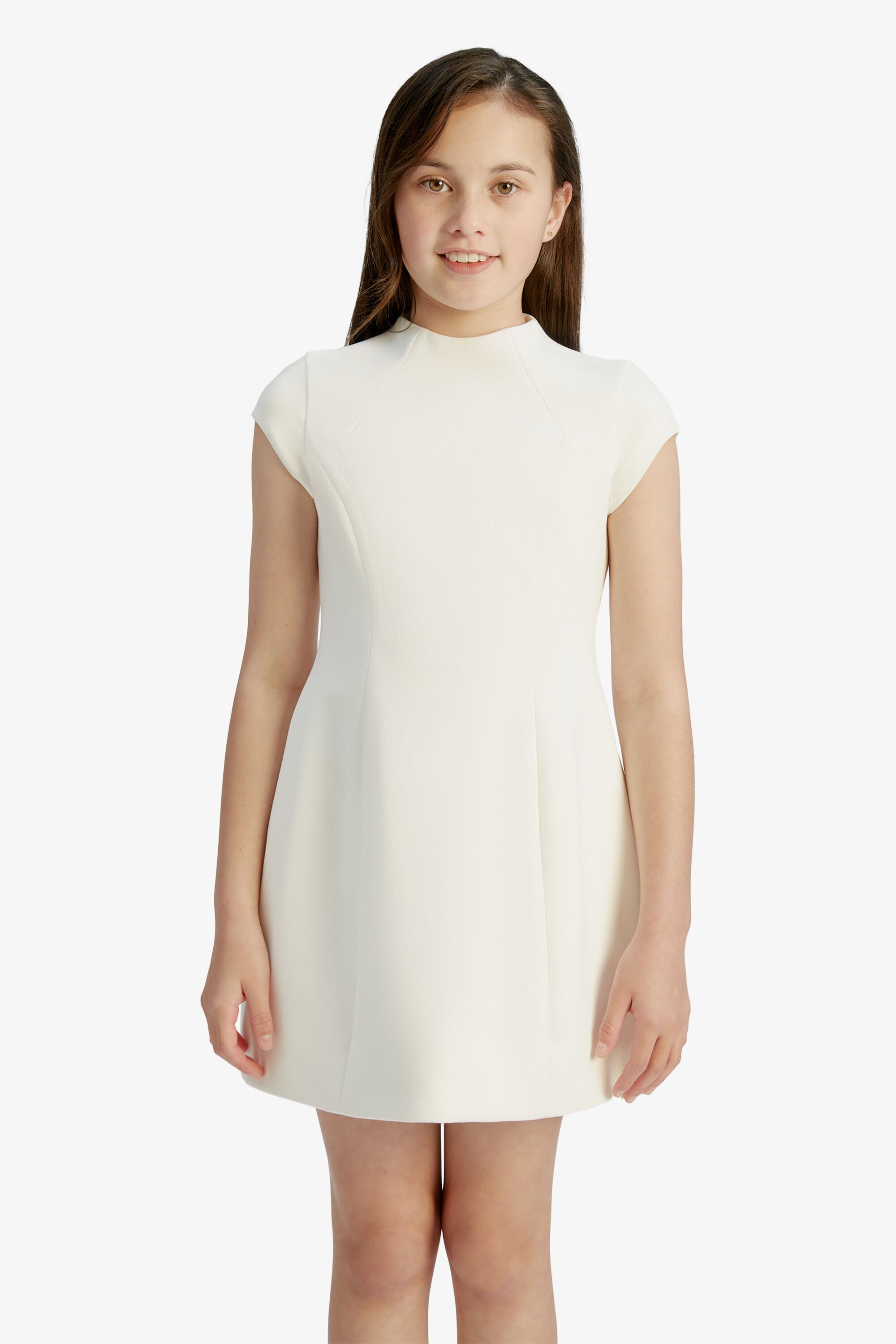 Girls Delphina Mini Dress In White | Bardot Junior