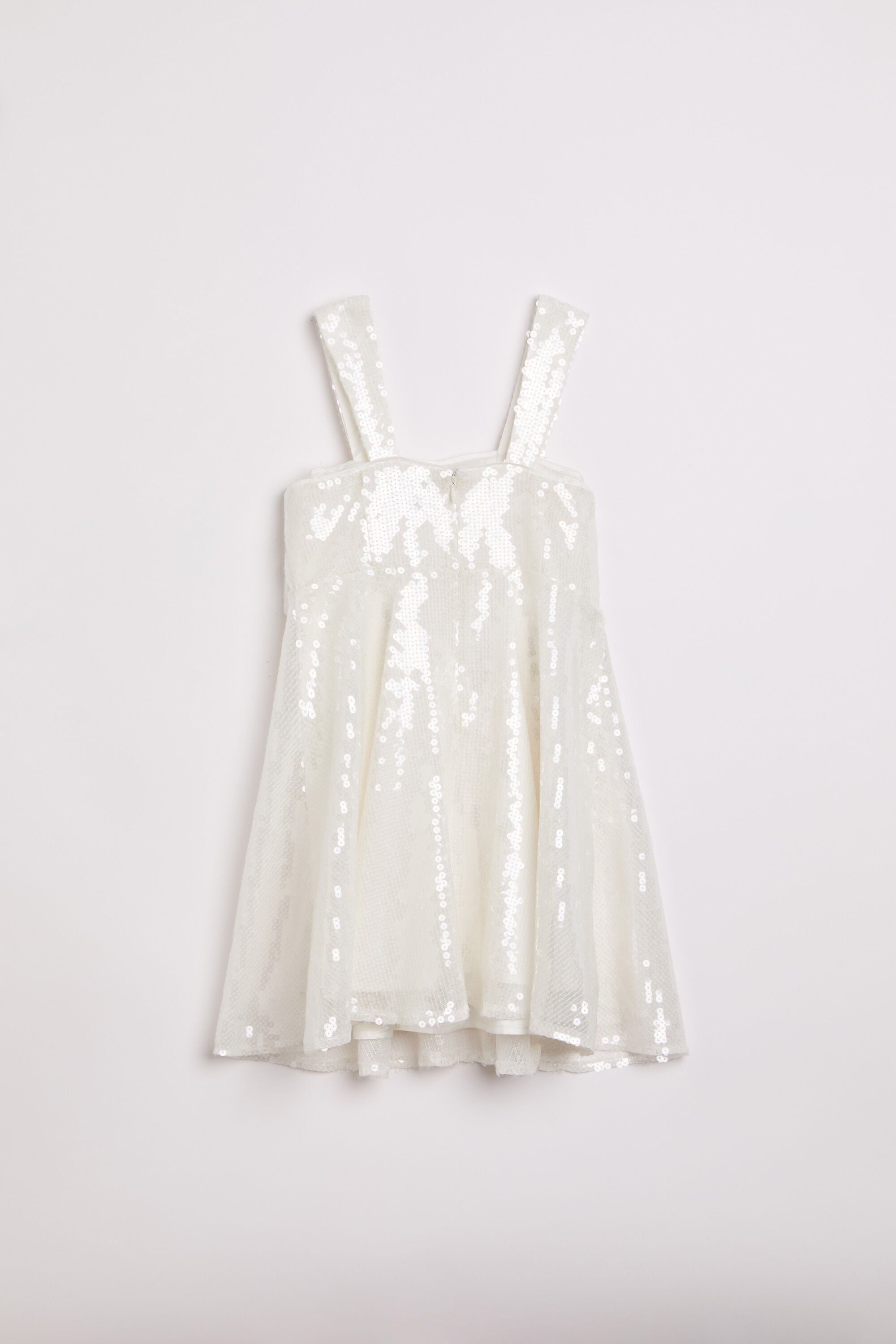 Girls Selina Sequin Bow Dress In White | Bardot Junior