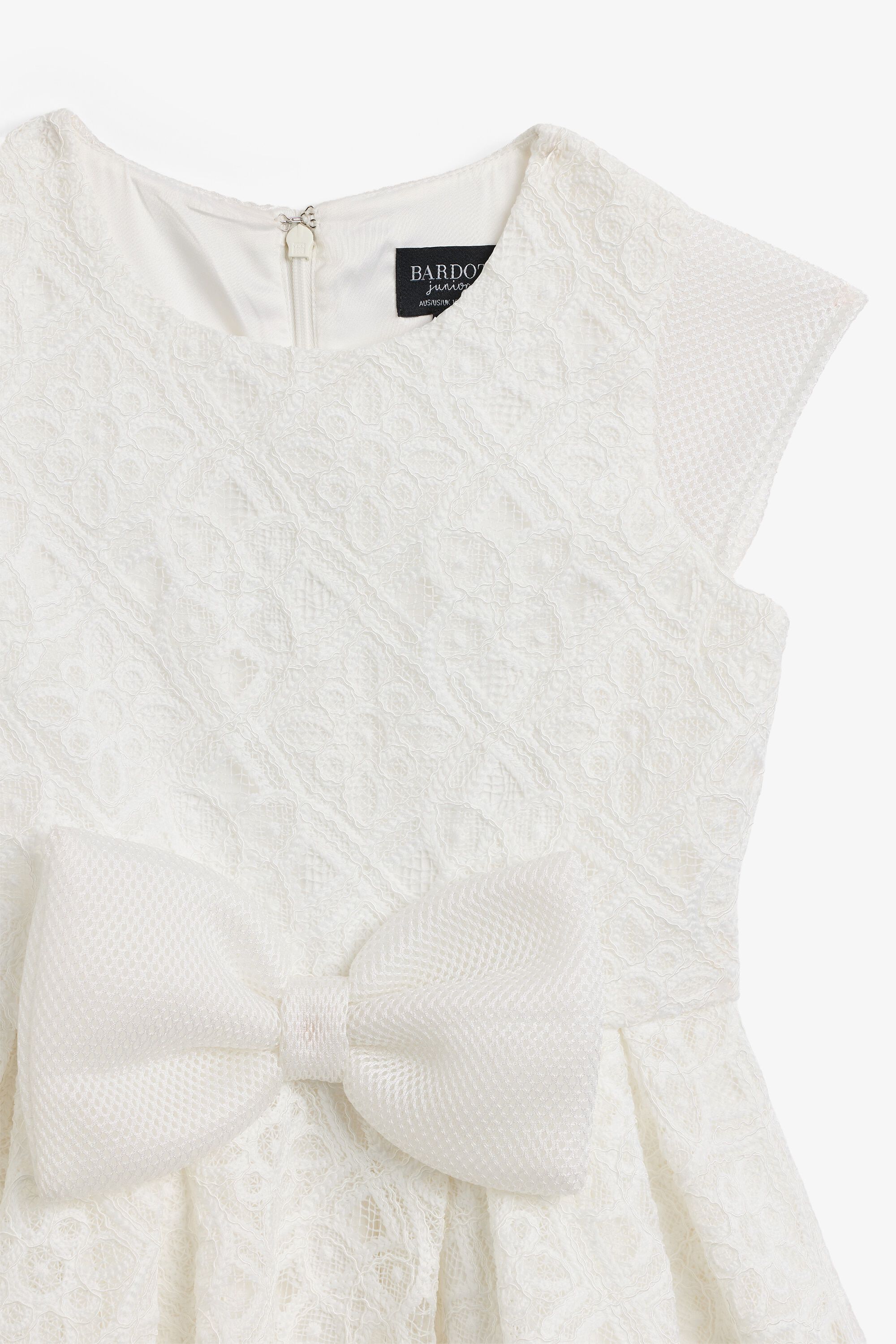 Girls Ava Starlet Dress In Ivory | Bardot Junior