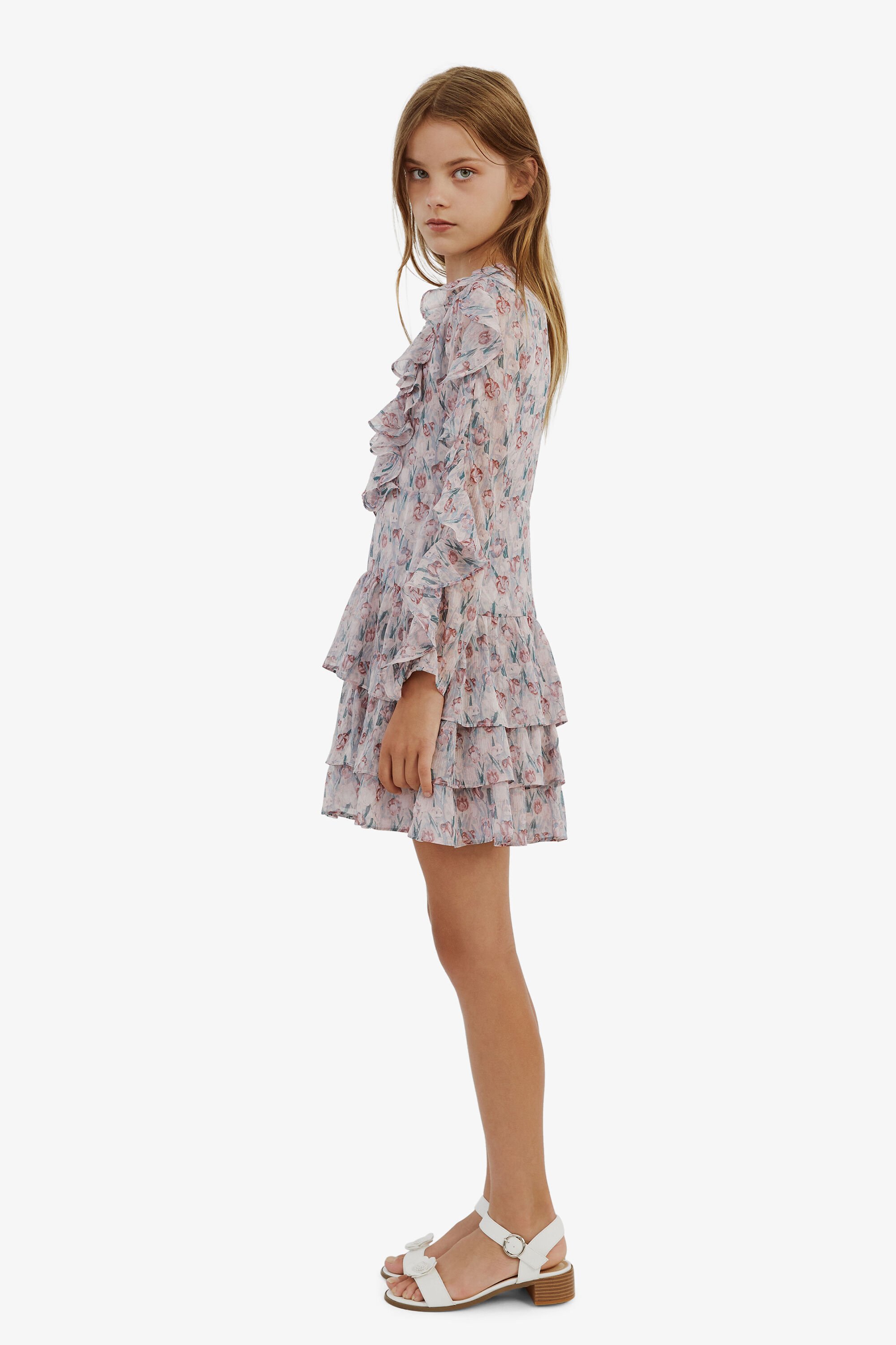 Girls Floral Rah Rah Dress In Tulip Floral | Bardot Junior