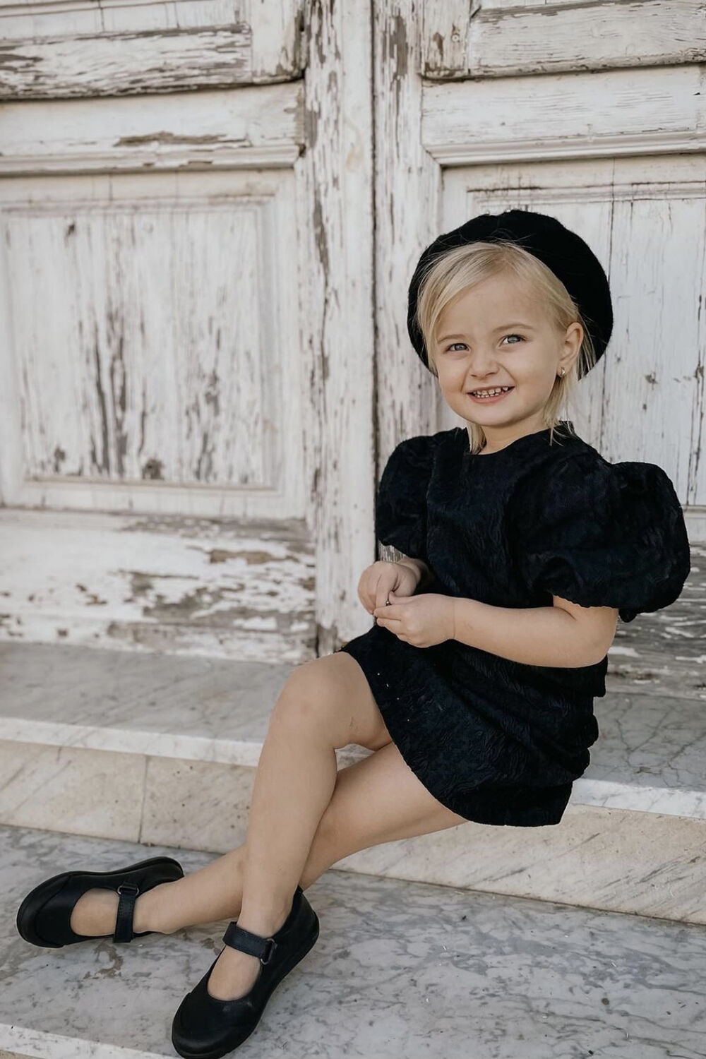 Girls Giselle Mini Dress in Black