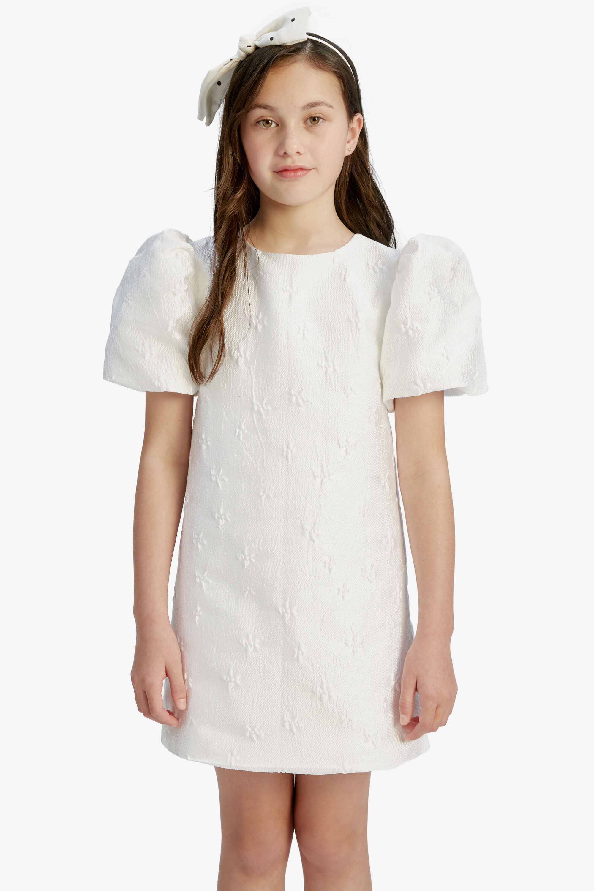 Girls Giselle Mini Dress In White | Bardot Junior
