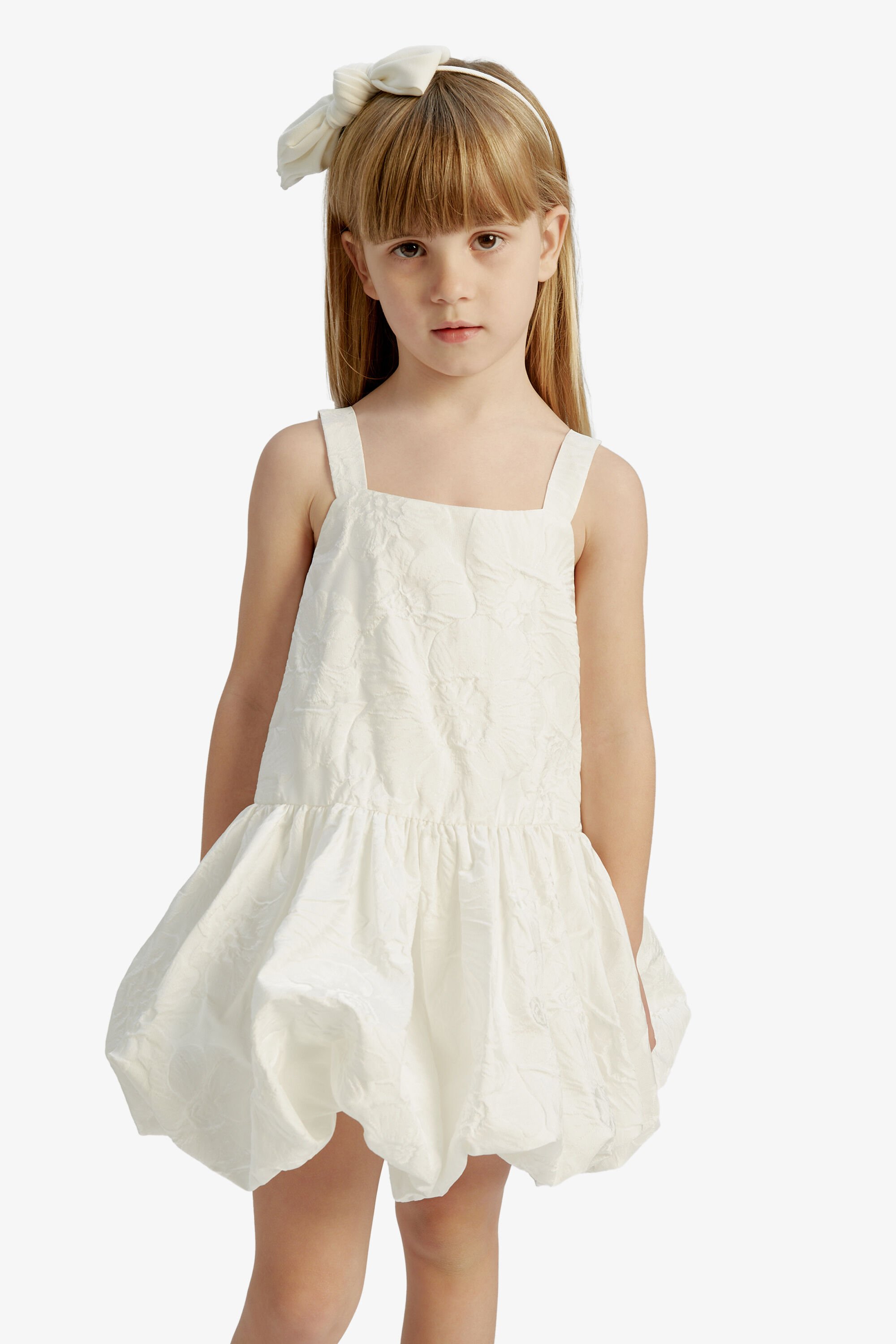 Girls Elianna Mini Dress In White | Bardot Junior