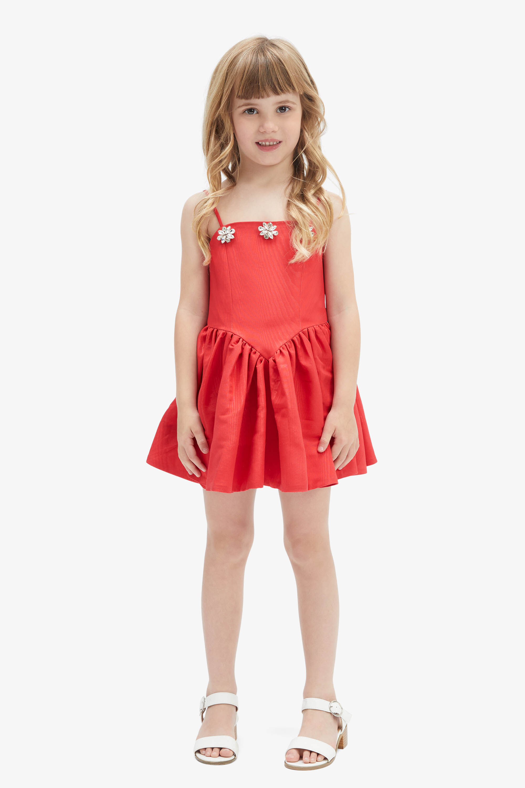 Girls Eden Mini Dress In Red | Bardot Junior